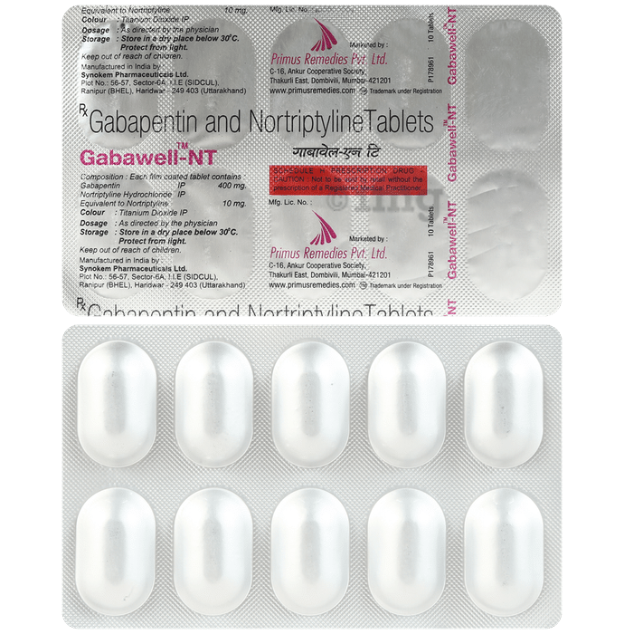 Gabawell NT 400mg/10mg Tablet – Ausadhium247